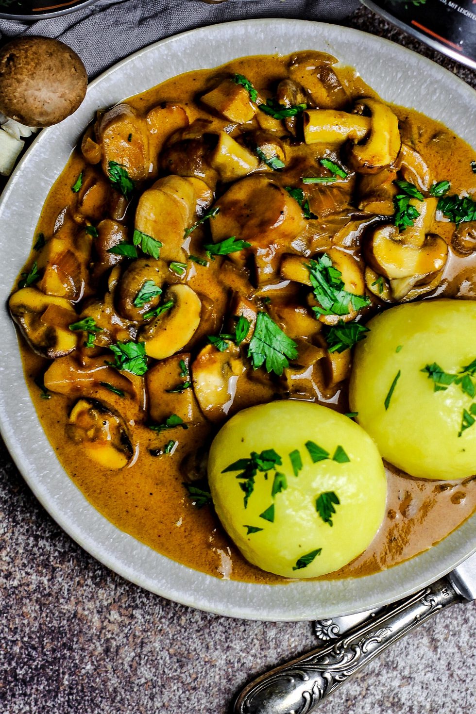 Pilzgulasch - schnell und lecker